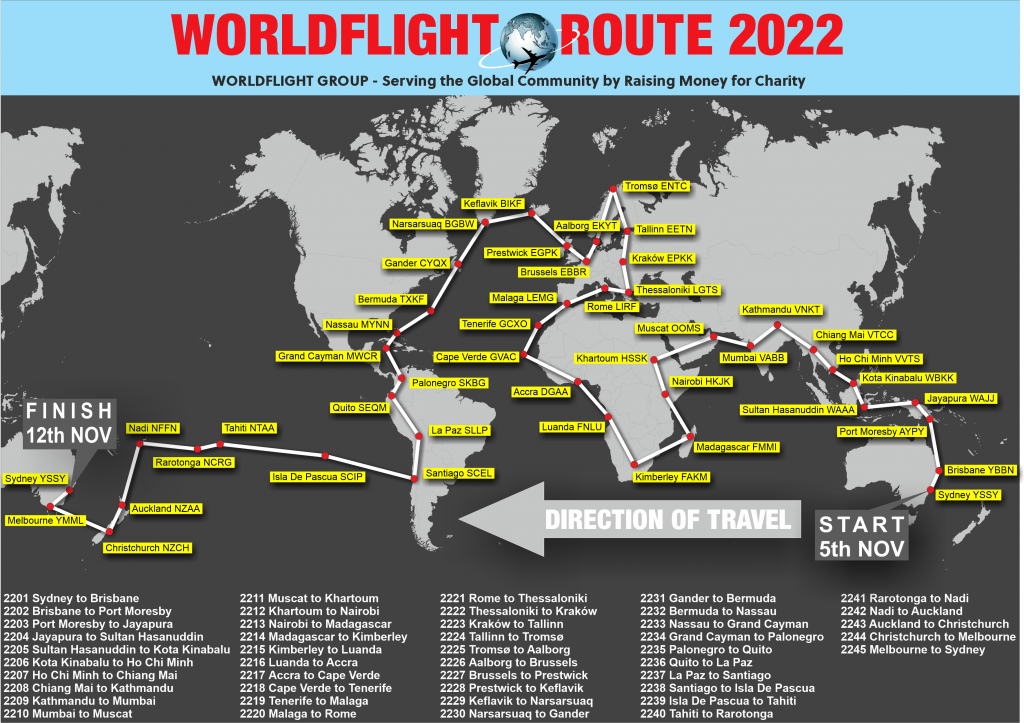 Route Map – WorldFlight